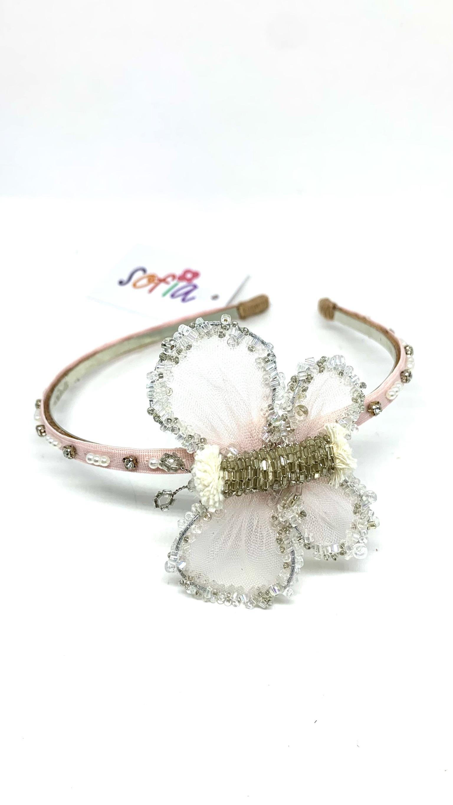 Arco borboleta Cristal - Sofia Handmade